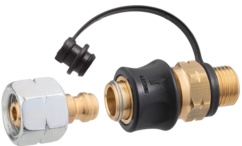Quick-release connection LPG – connecting hose to gas equipment